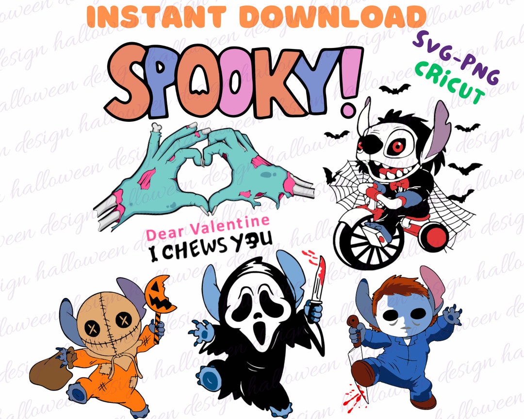 Stitch Halloween SVG for Cricut Bundle Stitch Horror PNG - Etsy