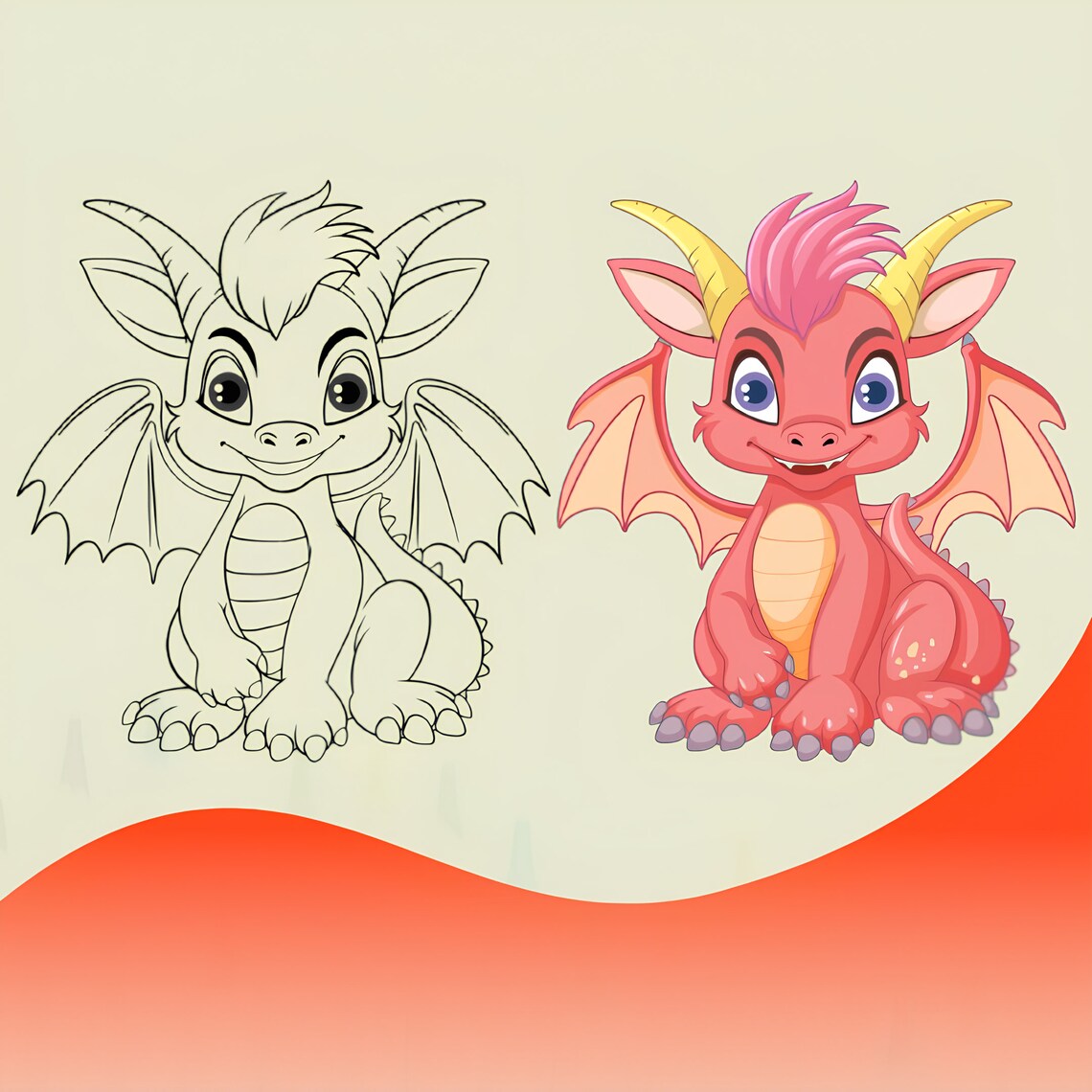 20 Cute Dragon Coloring Pages for Kids Animals Printable Best Seller ...