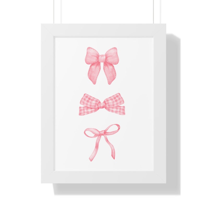 Framed Pink Bows, Coquette-style, Wall Art: Perfect Elegant Accents for ...