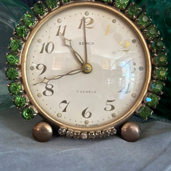 Rhinestone Clock - Etsy