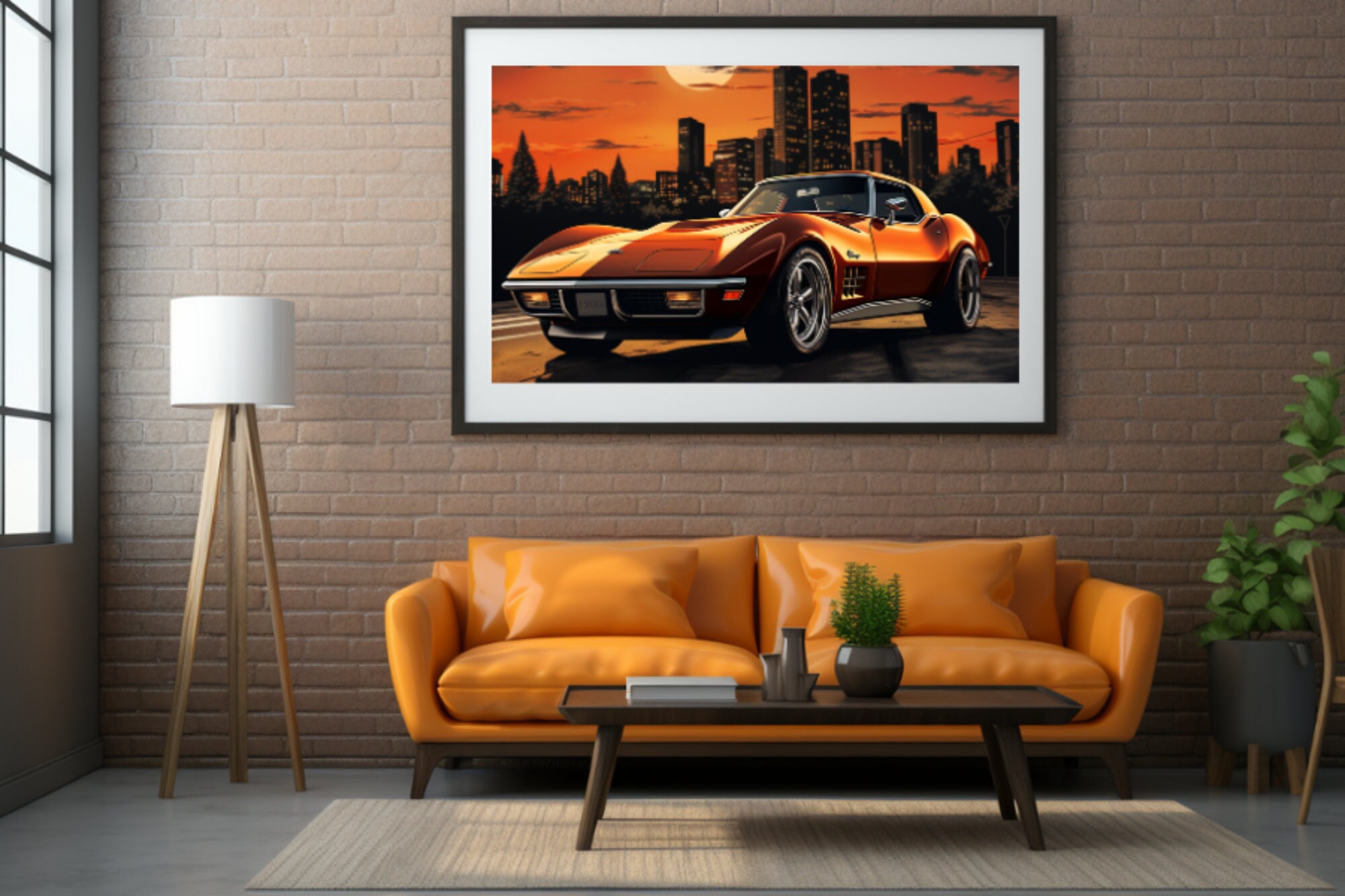 Classic Muscle Corvette Corvette 454 Art Retro Style Decor - Etsy
