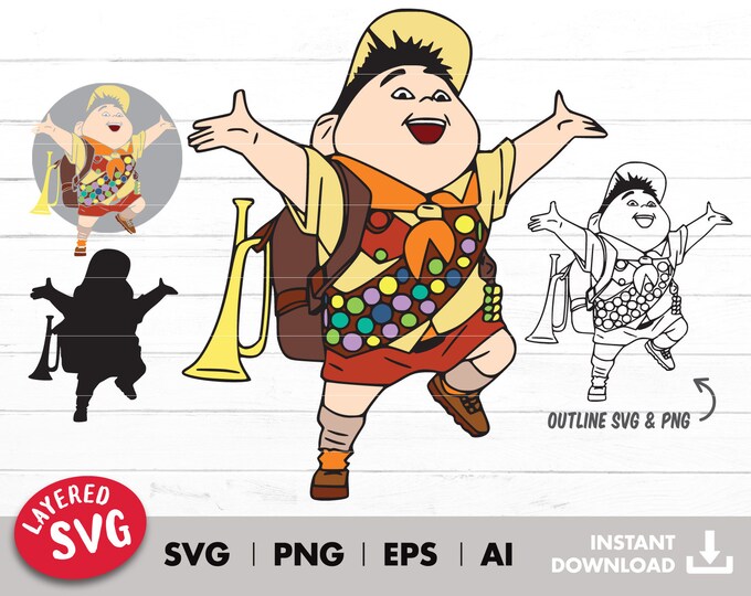 Paquete de imágenes prediseñadas de insignias de Up Russel, imágenes ...
