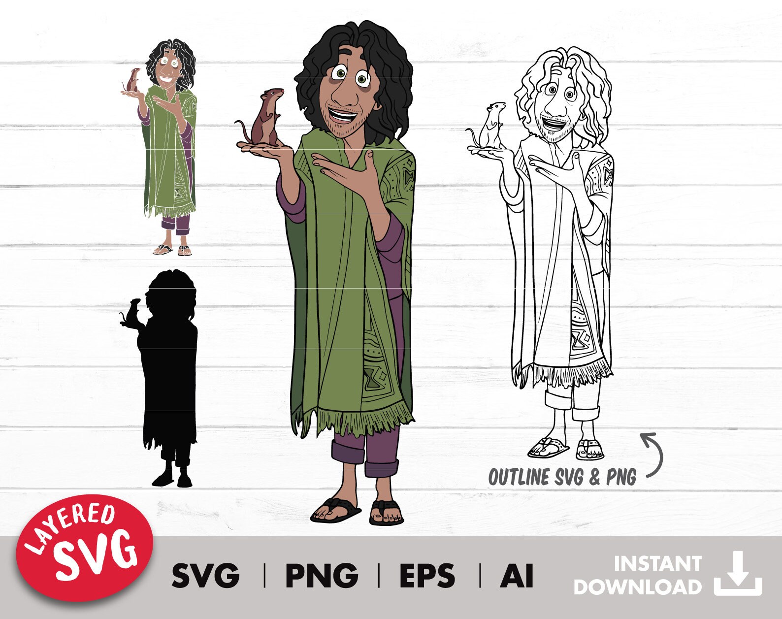 LAYERED SVG, Png Svg, Svg for Cricut, Outlined Png Files for ...