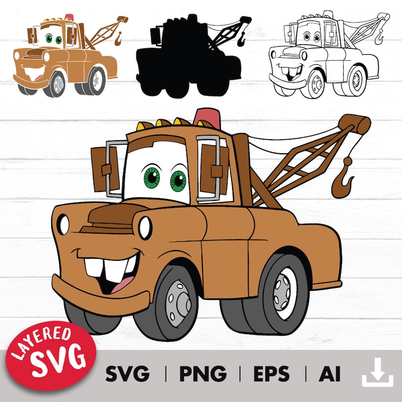 Tow Mater Printable Face - Etsy