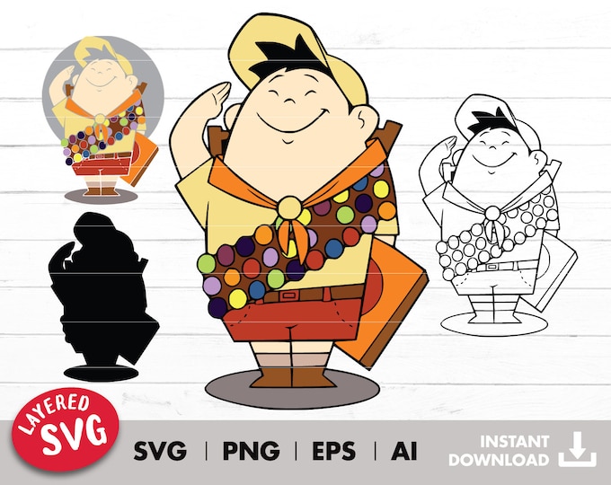 Paquete de imágenes prediseñadas de insignias de Up Russel, imágenes ...