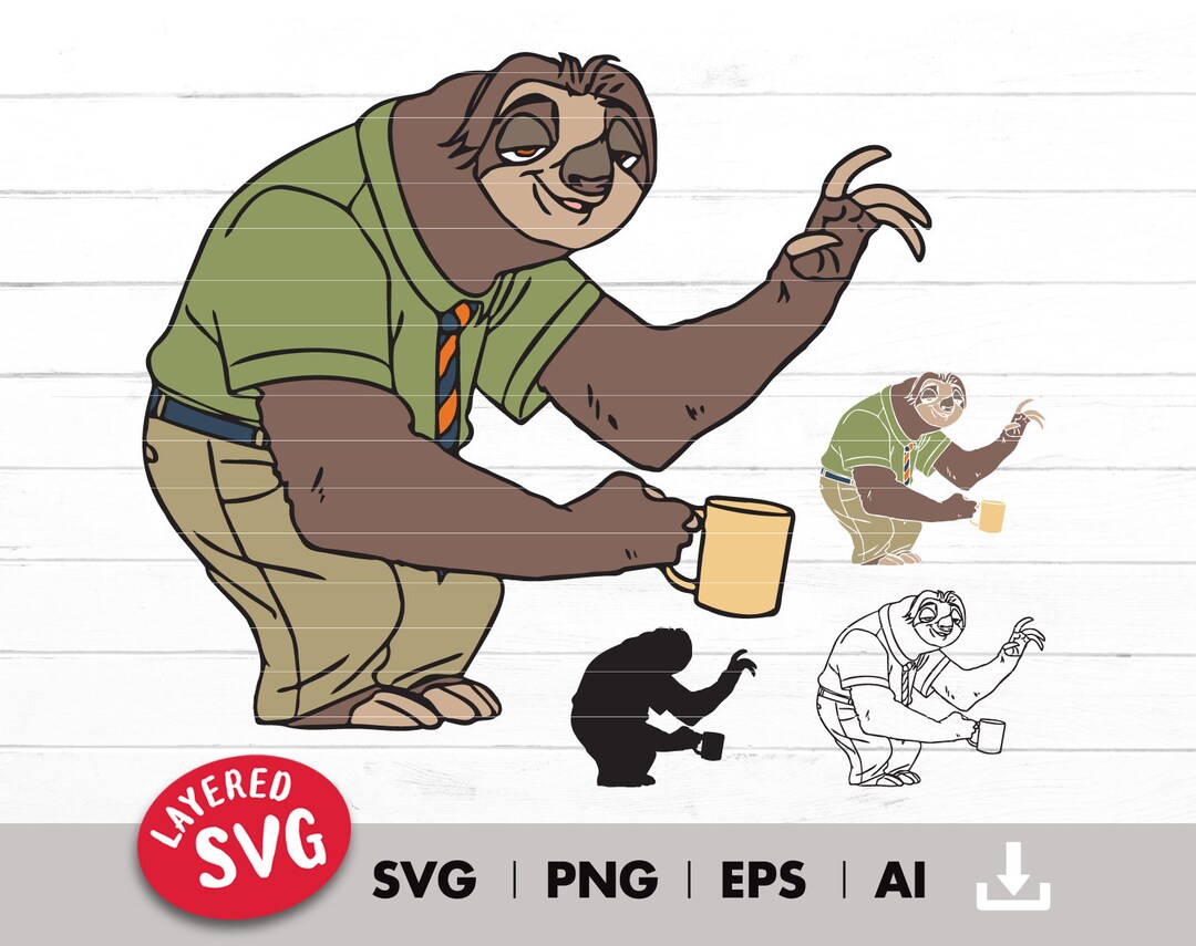 LAYERED SVG, Sloth Svg, Svg Png Eps Svg Files for Cricut Svg Bundle for ...