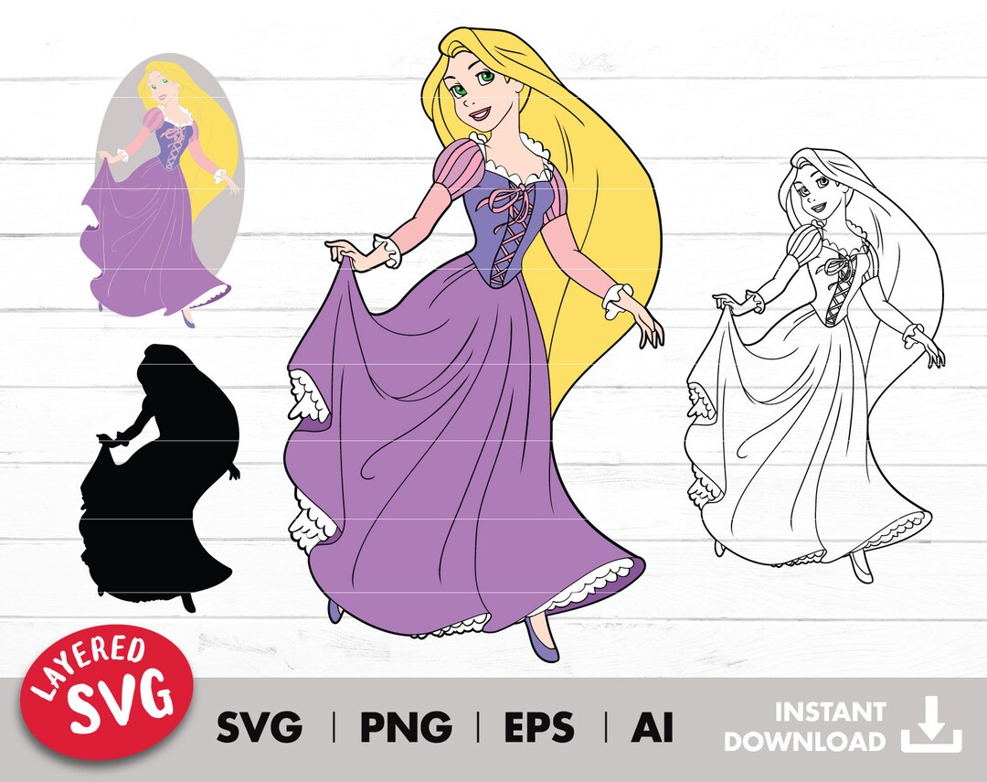 Princess Svg, Layered by Color Svg, Svg File, Svg Iron on Transfer ...