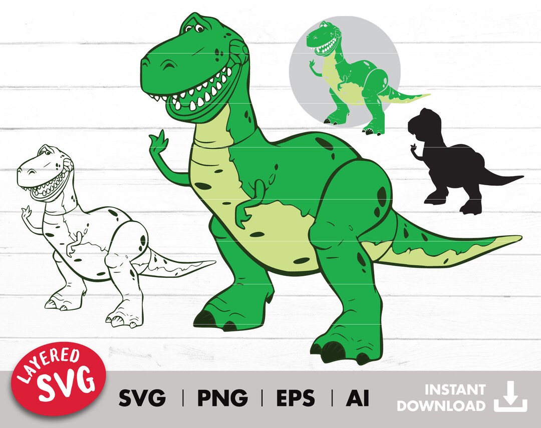 Dinosaur Svg, Layered by Color Svg, Svg File, Svg Iron on Transfer ...