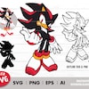 Shadow the Hedgehog Face SVG and PNG | Detailed Gaming Character Design ...