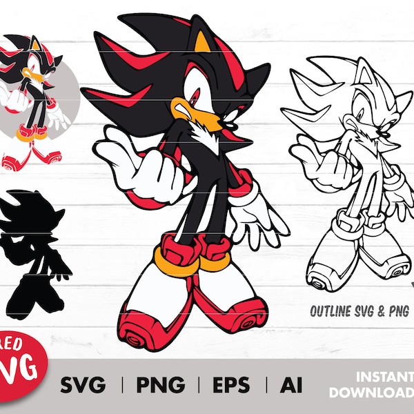 Shadow the Hedgehog - Etsy