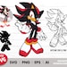 Shadow the Hedgehog Face SVG and PNG | Detailed Gaming Character Design ...
