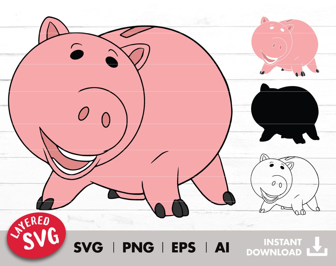 Pig Svg, Layered by Color Svg, Svg File, Svg Iron on Transfer, Tshirt ...