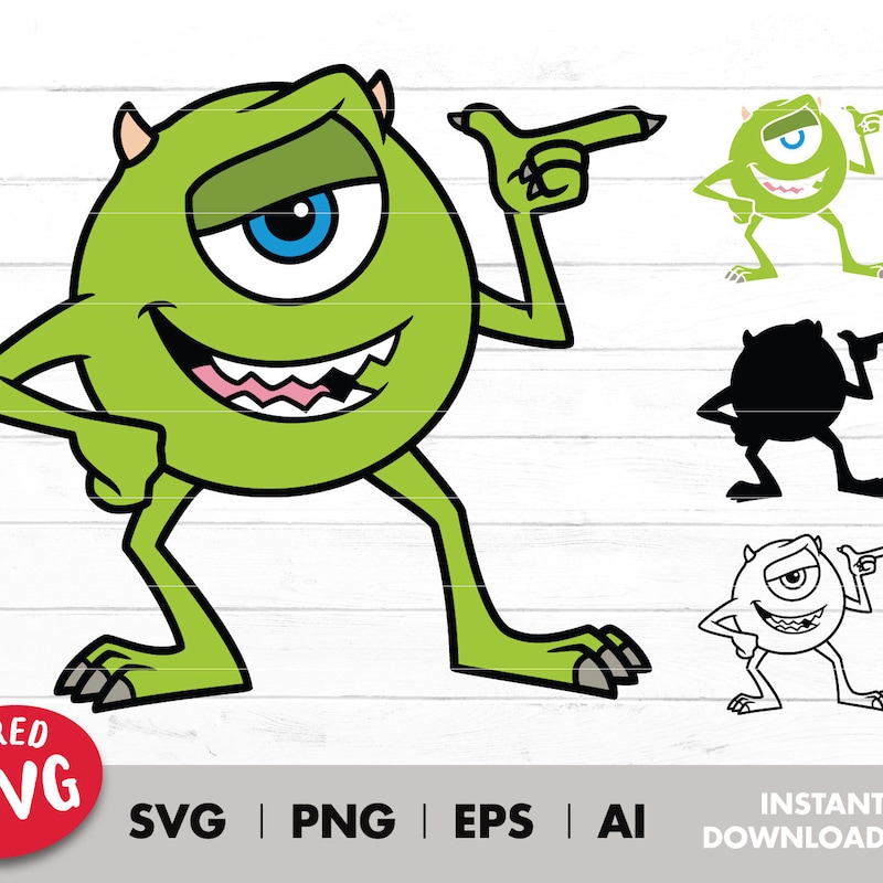 Mike Wazowski Svg - Etsy
