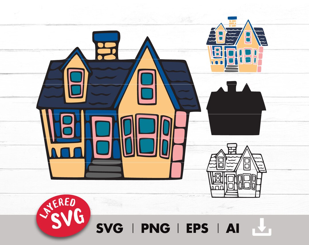Cartoon House Svg, Adventure is Out There, Iron on Transfer, Digital ...