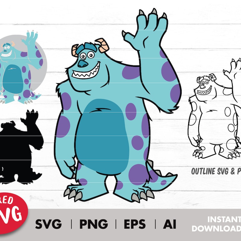 Sully Face Svg - Etsy