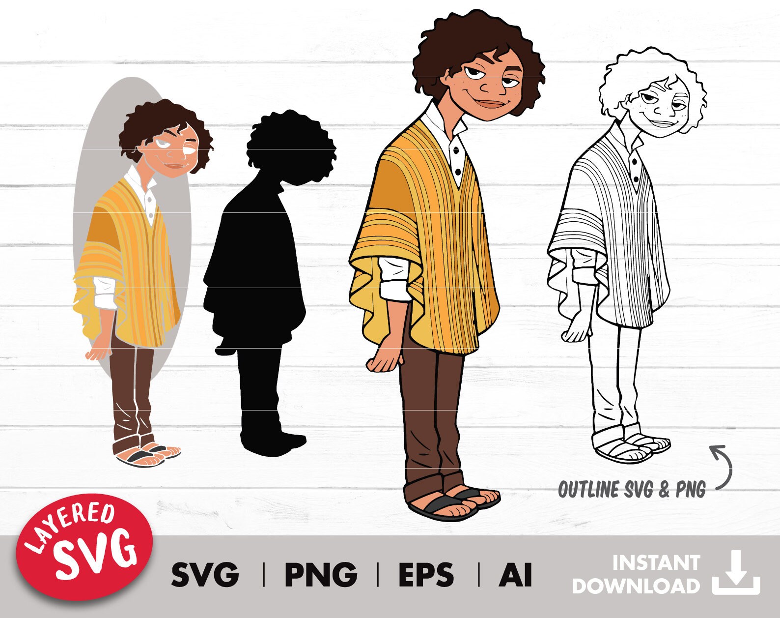 LAYERED SVG Png Svg Svg for Cricut Outlined Png Files for - Etsy