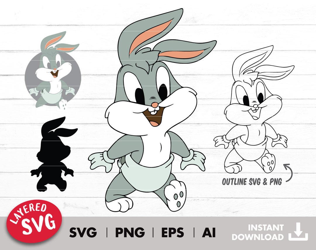 Baby Bunny Svg, Layered by Color Svg, Svg File, Svg Iron on Transfer ...