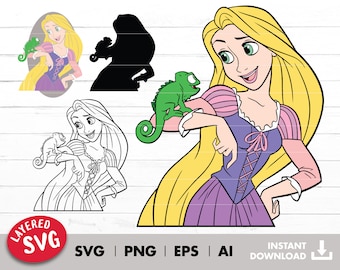 Tangled SVG, Rapunzel SVG, Princess Svg, Tangled Cut File, Tangled Eps ...