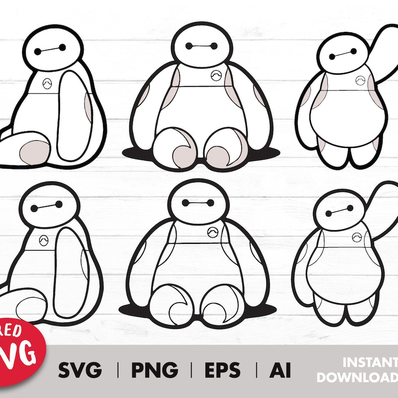 Baymax Svg Digital File - Etsy UK