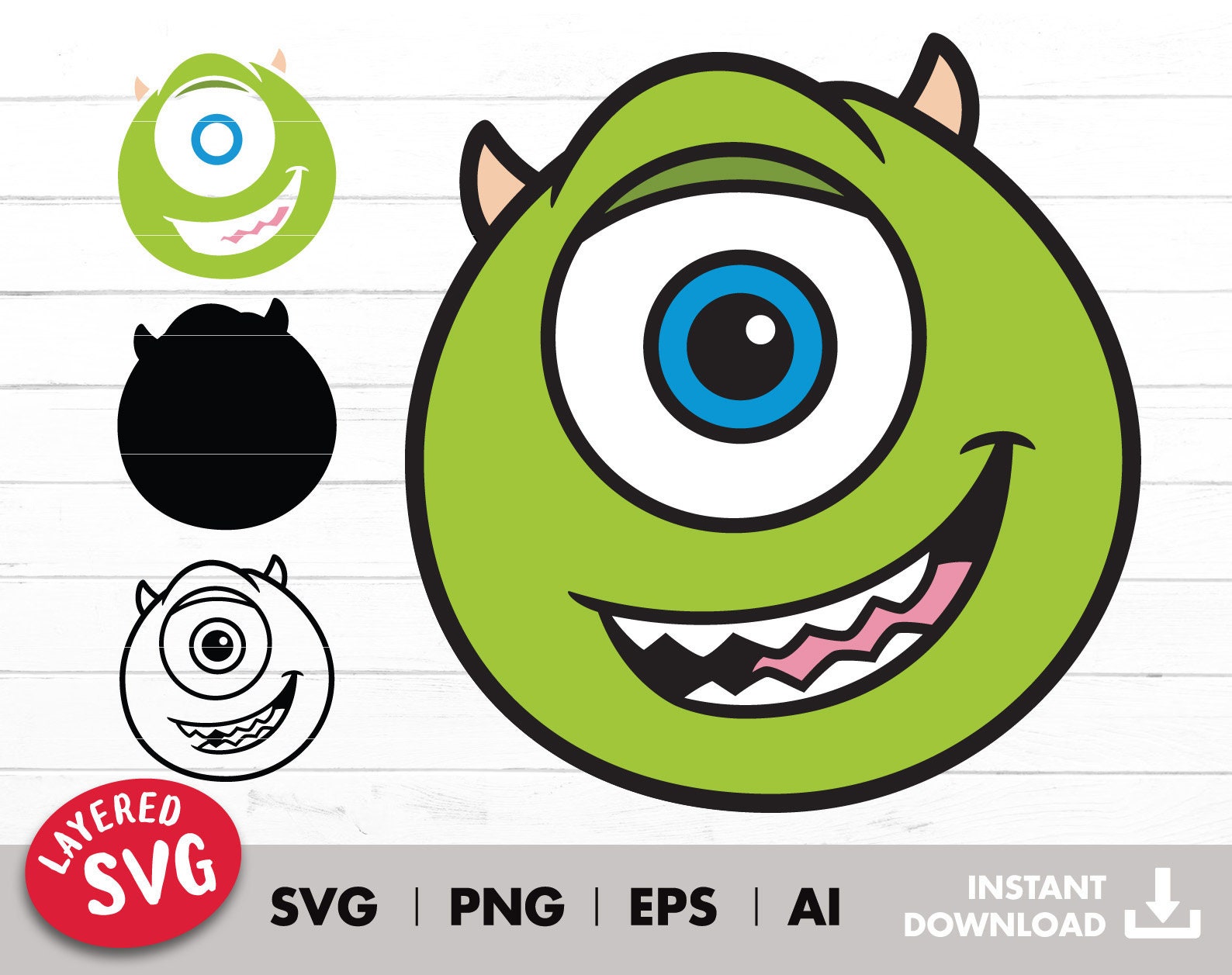 Mike Wazowski Face Svg