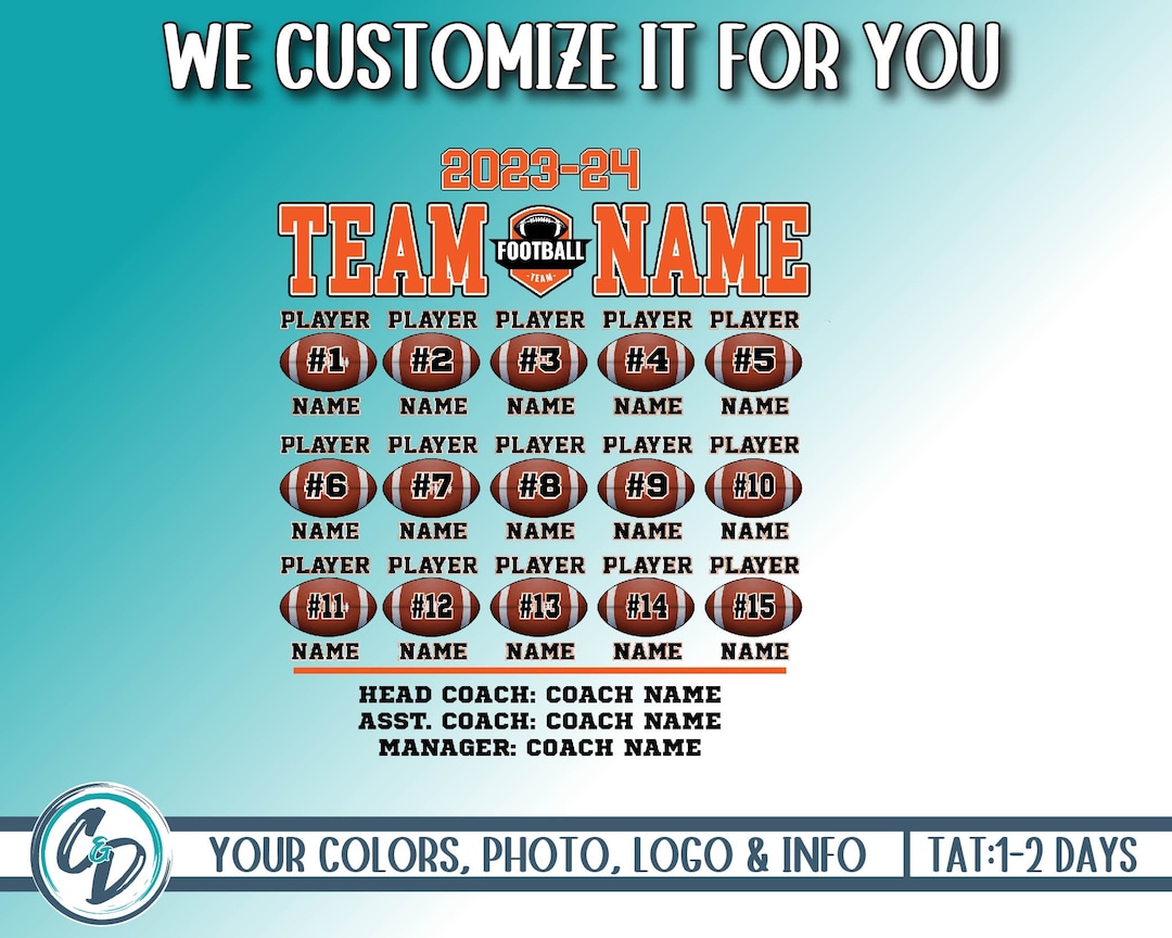 Football Shirt Back Custom PNG, Football Personalized PNG, Custom ...