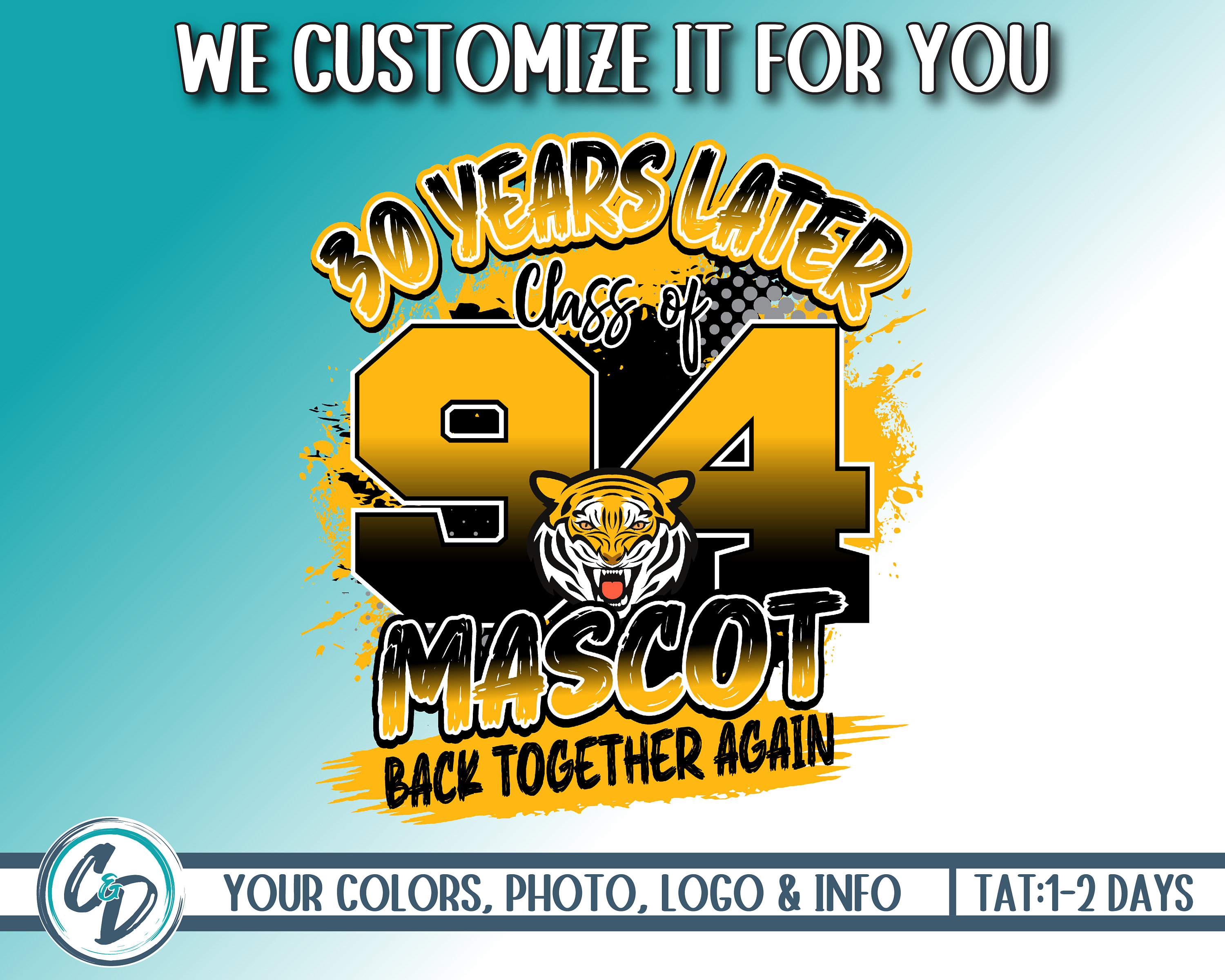 Custom School Reunion Design, Personalized School Mascot PNG, Shirt ...