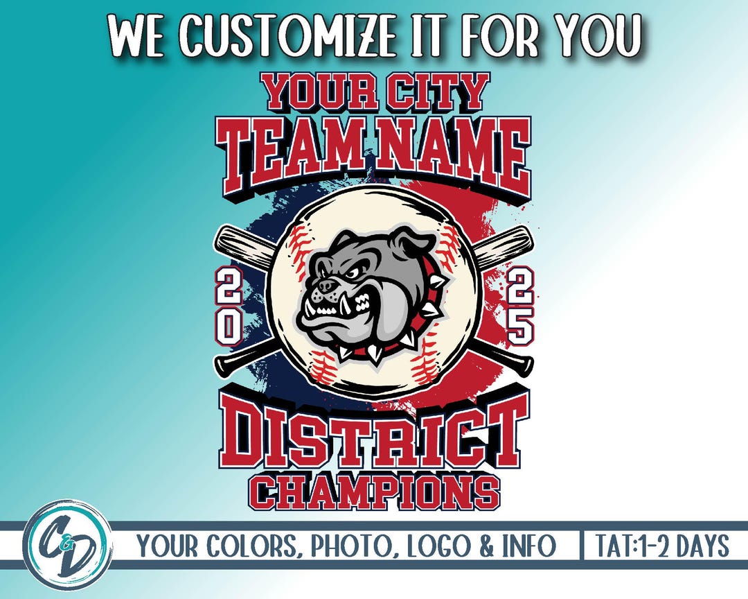 Baseball Team District Champions PNG, Custom Baseball Playoffs Design ...