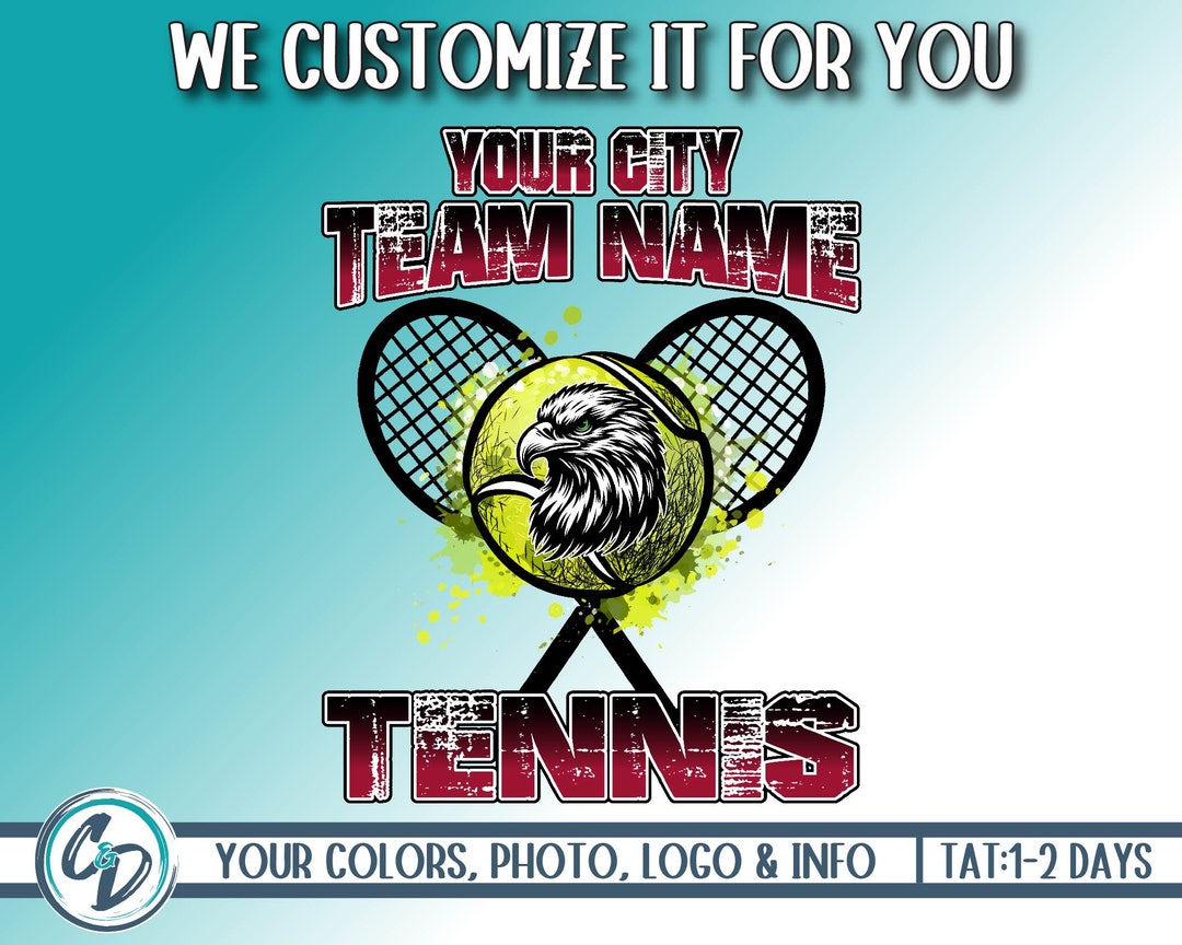 Tennis Shirt Design, Custom Tennis Design, Tennis Custom Mascot PNG ...