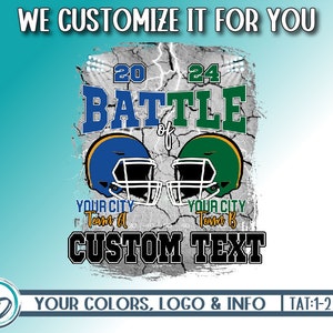 Football Rivalry Versus Design, Personalized Football Vs Design, Custom ...