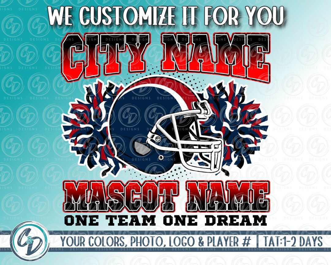 Custom Football and Cheer Design, Sublimation DTG, Football Helmet and ...
