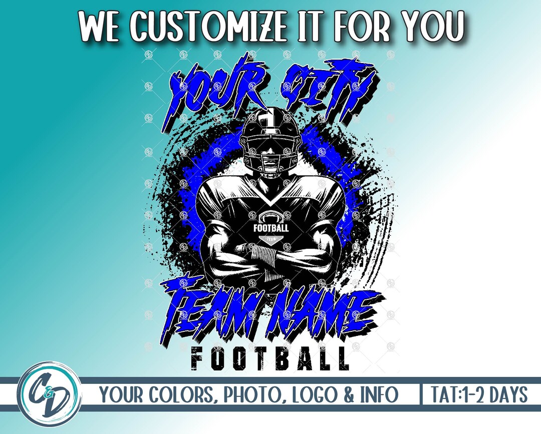 Custom Football Player Arms Crossed Design, Custom Football Grunge PNG ...