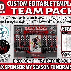 Corjl Editable BMX Sponsor My Season Fundraiser, Bicycle Racing Team ...
