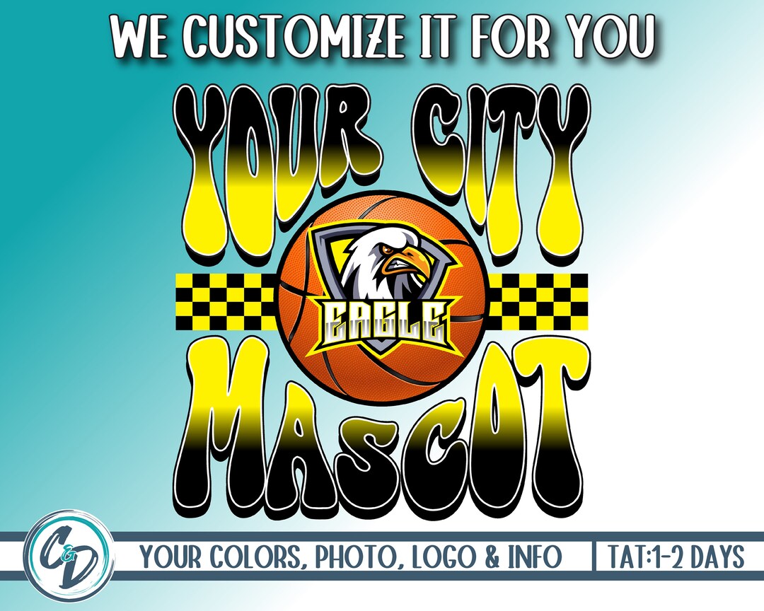 Retro Custom Basketball Team Design, Basketball Custom Mascot PNG ...
