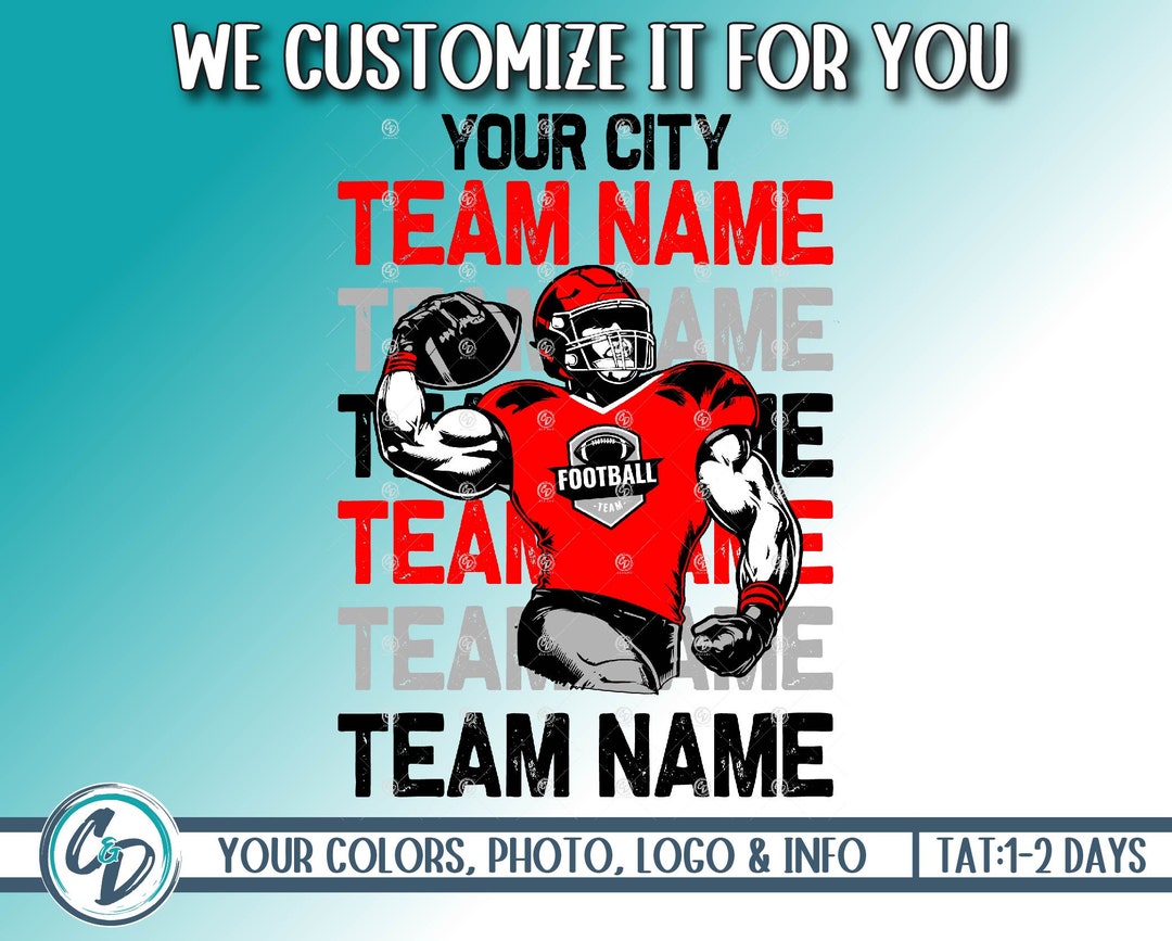 Custom Football Player Design, Custom Football Team PNG, Sublimation ...