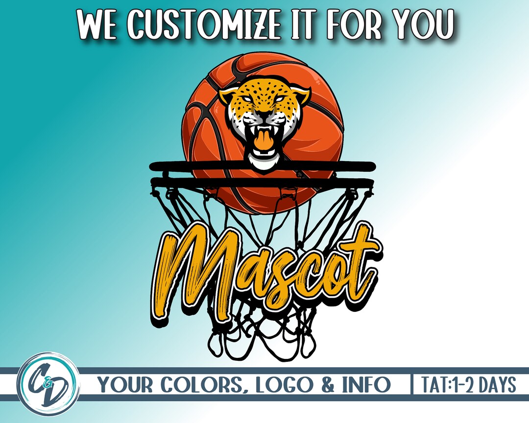 Custom Basketball Team Design, Basketball Custom Mascot PNG ...