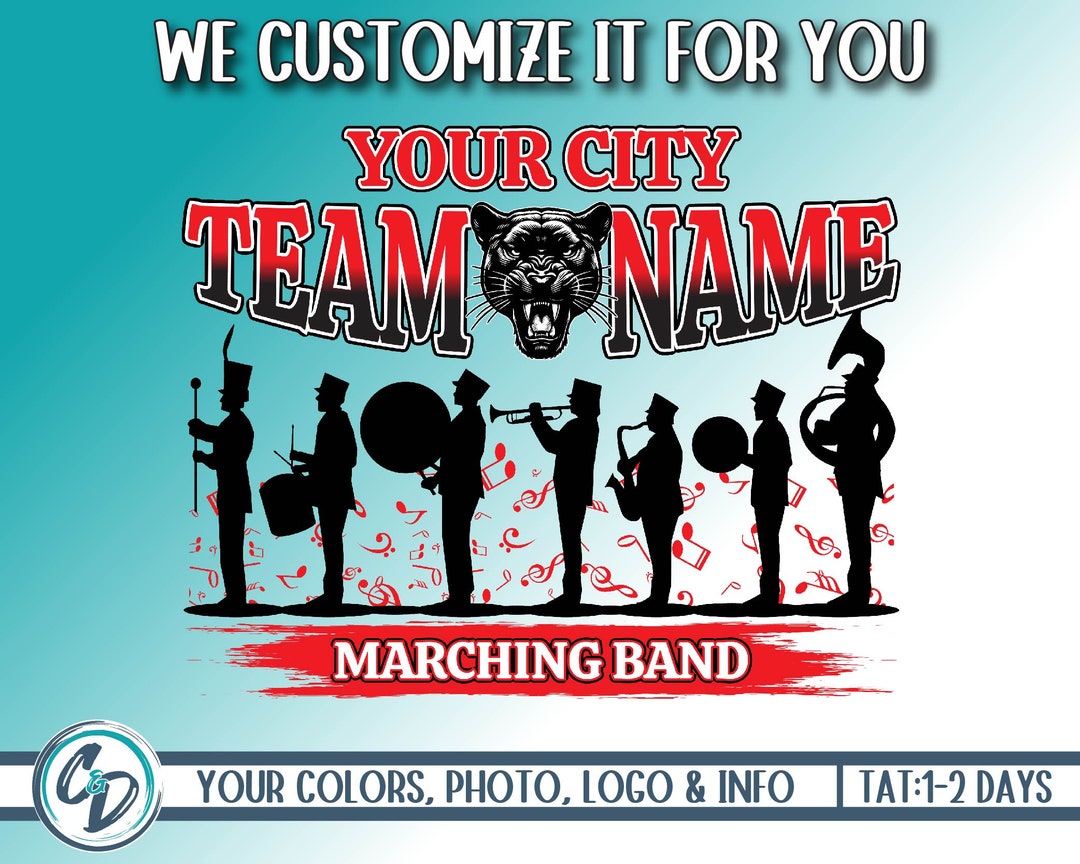 Custom Marching Band Design, Marching Band Personalized PNG, Marching ...
