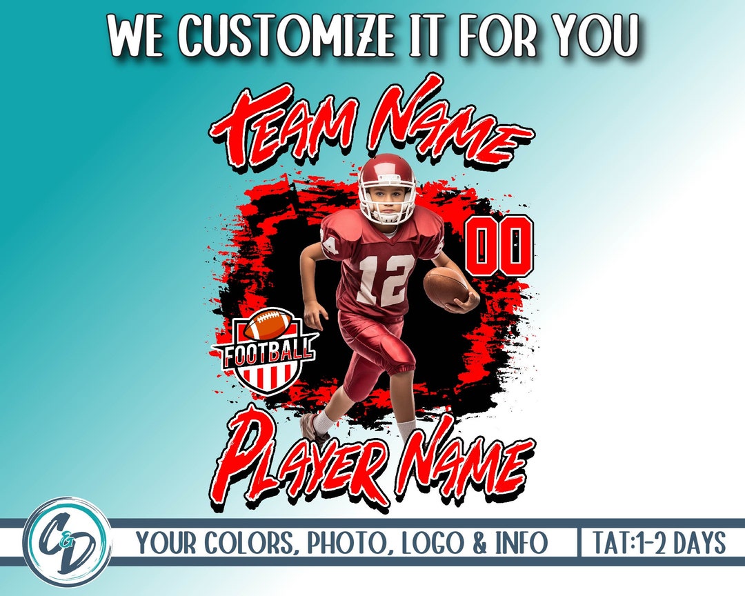 Custom Football Player Design, Football Custom Mascot PNG, Sublimation ...