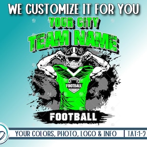 Custom Football Player Flexing Design, Custom Football Grunge PNG ...