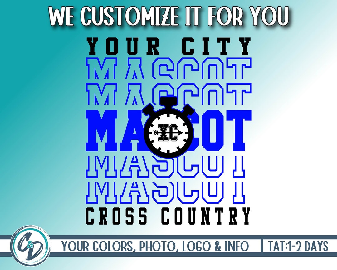 Custom Cross Country Mascot Design, Cross Country Shirt Design PNG, Dtf ...