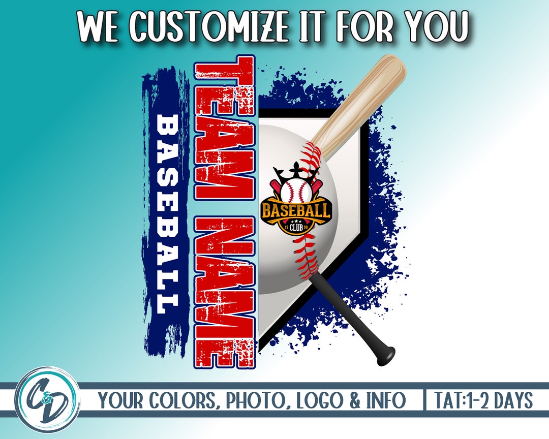 Custom Baseball Team Design, Baseball Custom Mascot PNG, Sublimation ...