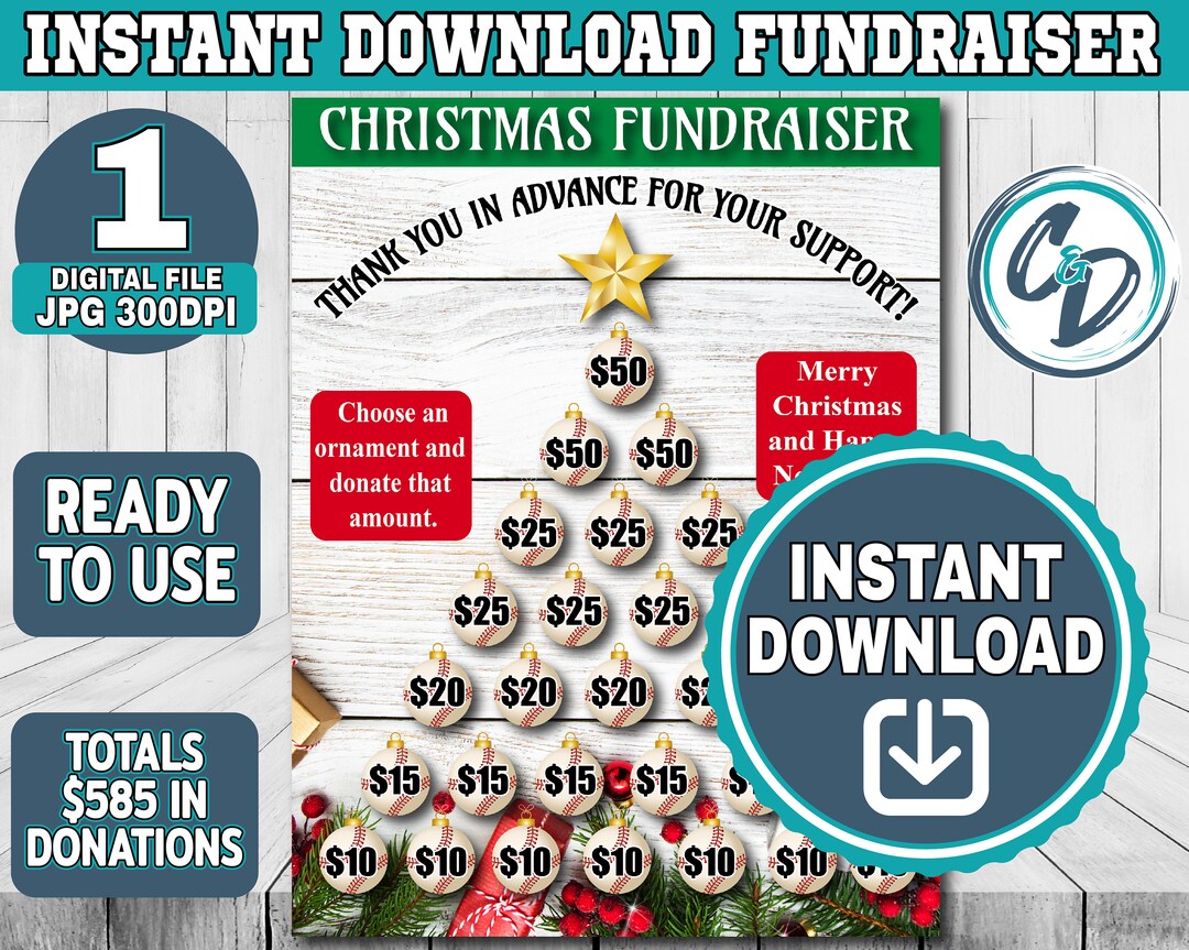 Baseball Christmas Pick a Ball Fundraiser, Baseball Xmas Tree ...