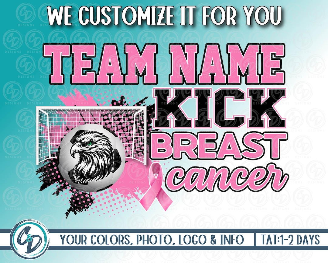Personalized Soccer Cancer PNG, Custom Soccer Breast Cancer Design ...