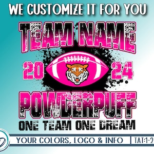 Custom Football Powderpuff Design, Girls Football Custom PNG ...