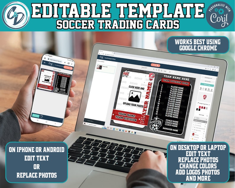 Customizable Soccer Lanyard Template - Editable Sports Tournament ...