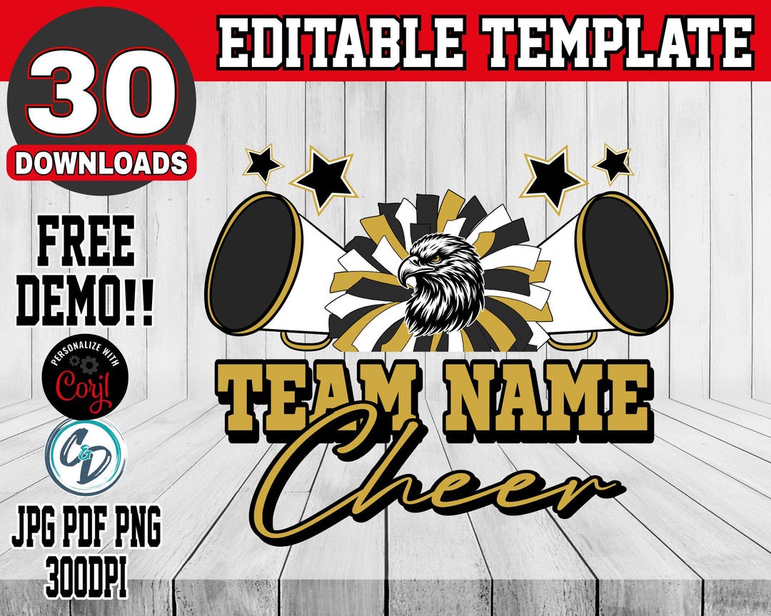 Youth Cheer PNG | Editable Cheer Design | Custom School Cheer Team ...