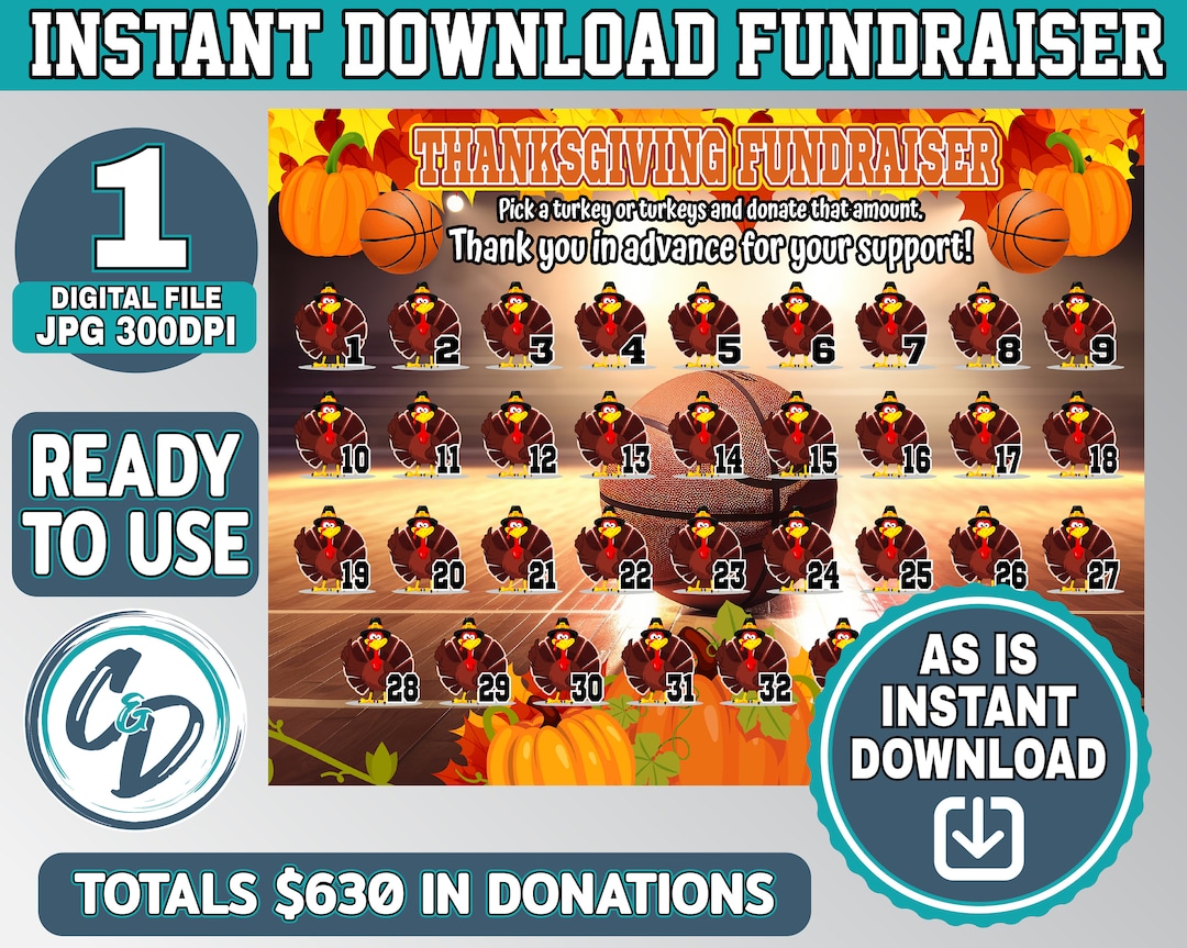 Basketball Thanksgiving Pick a Turkey Fundraiser, Pick a Number ...