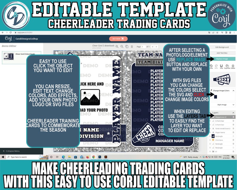 Customizable Gymnastics Card Template Editable Sports Card - Etsy