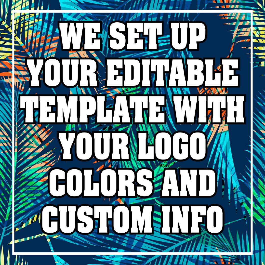 We Set up Your Corjl Editable Template With Your Team Logo Colors and ...