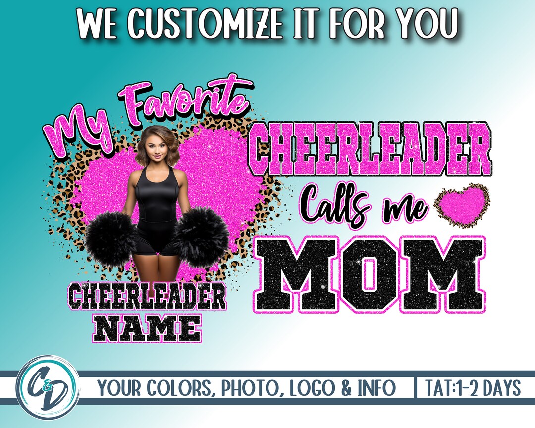 Custom Cheerleading Design, Cheer Custom Glitter PNG, Shirt Design, My ...