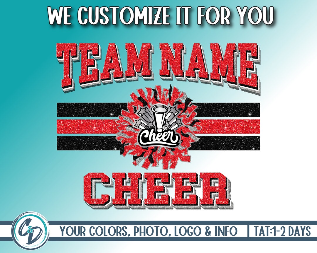 Custom Cheerleading Team Design, Cheer Custom Mascot PNG, Shirt Design ...